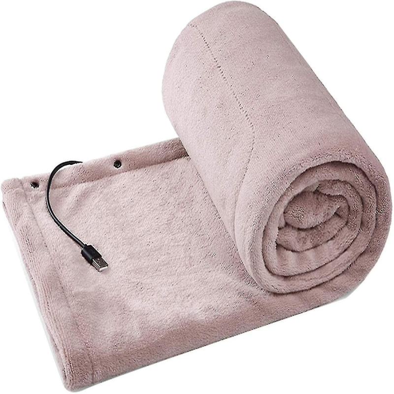 Coussin chauffant électrique rechargeable USB, couverture flanelle ...