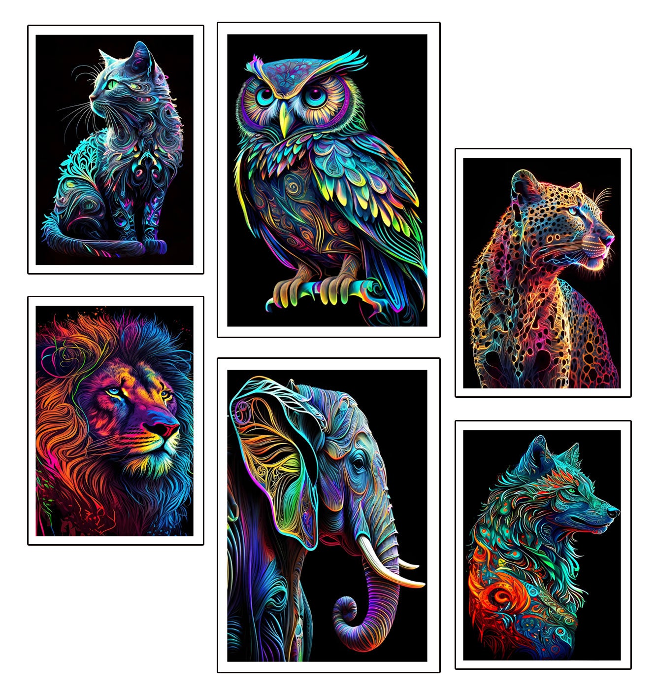 Set 6 cuadros Decoración Salón Modernos, Dormitorios, Habitación ...