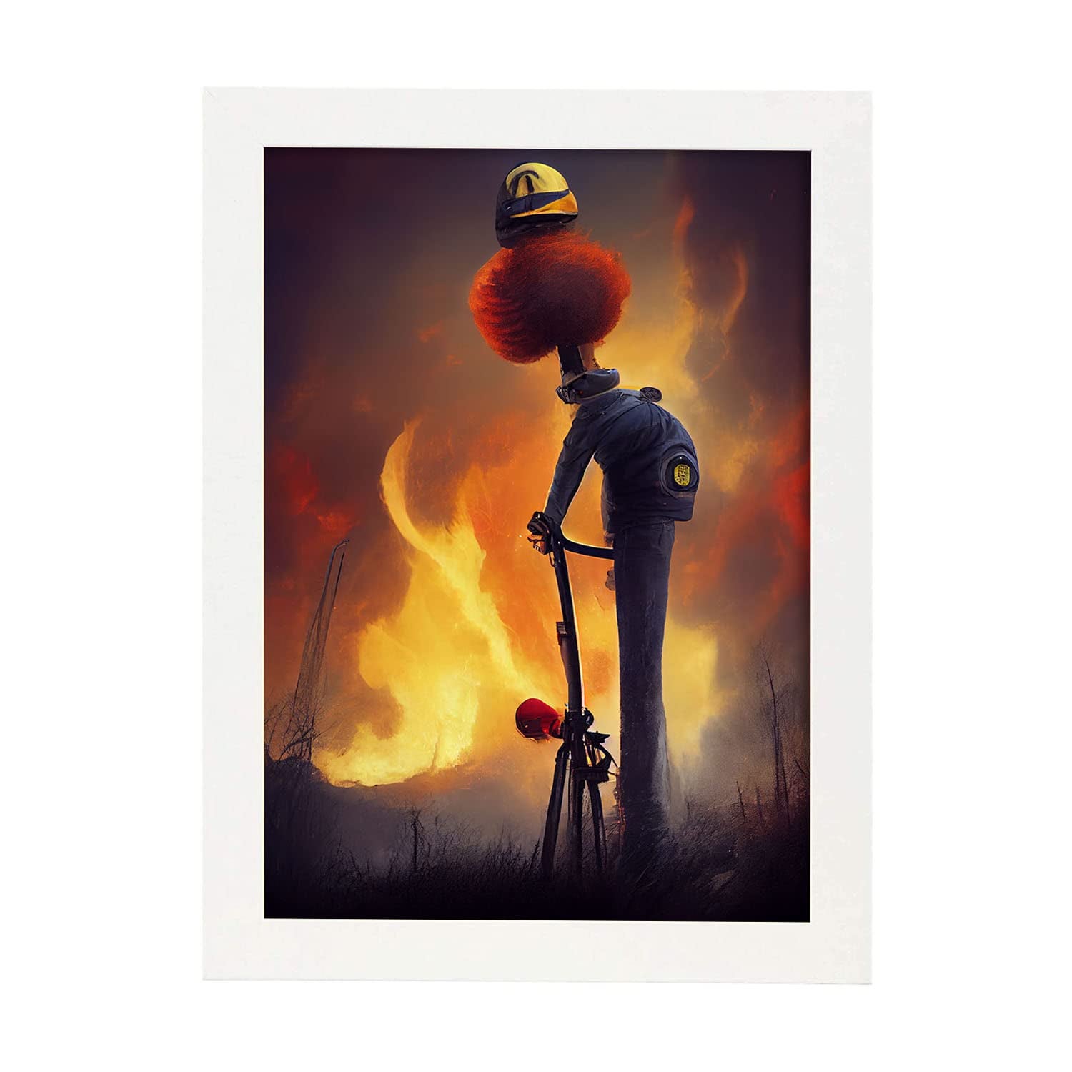 Nacnic Poster Pompier Compatissant De Style T Burton Illustration De ...