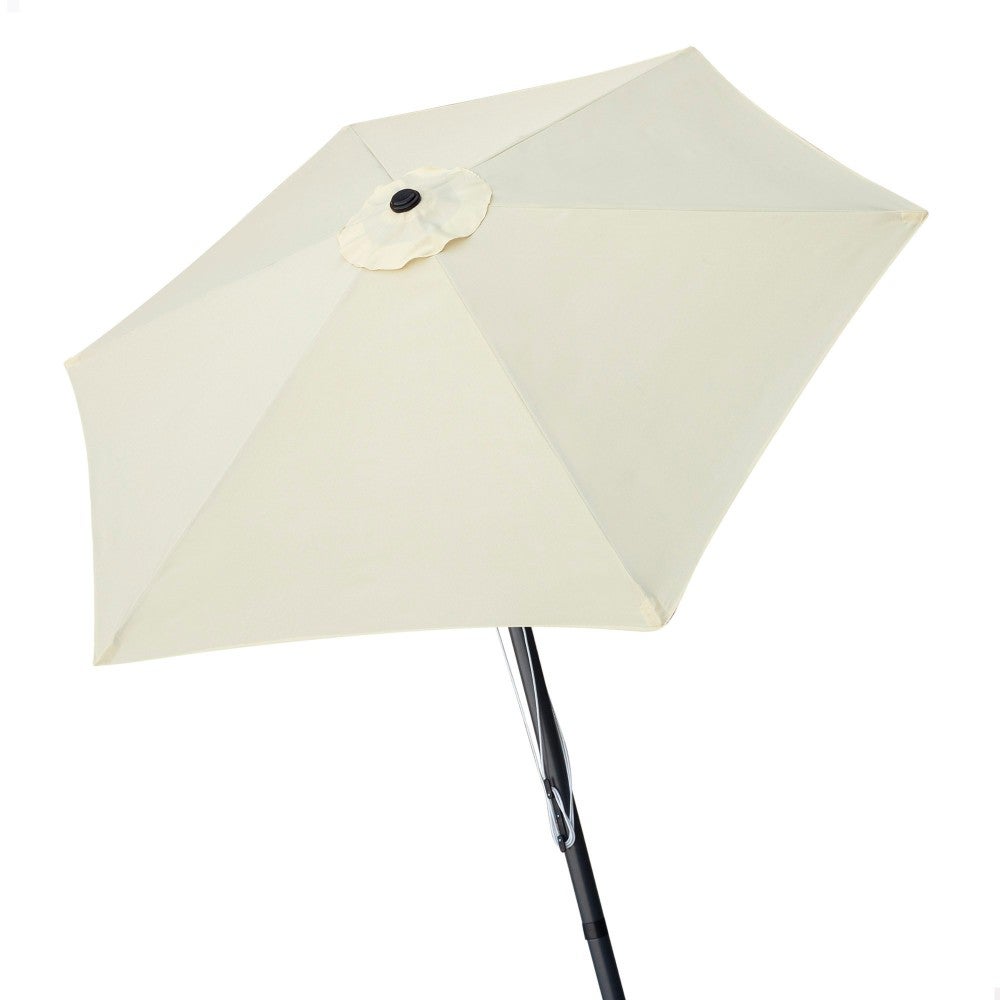 Parasol de jardin hexagonal Ø270 cm avec système de poulie double ...