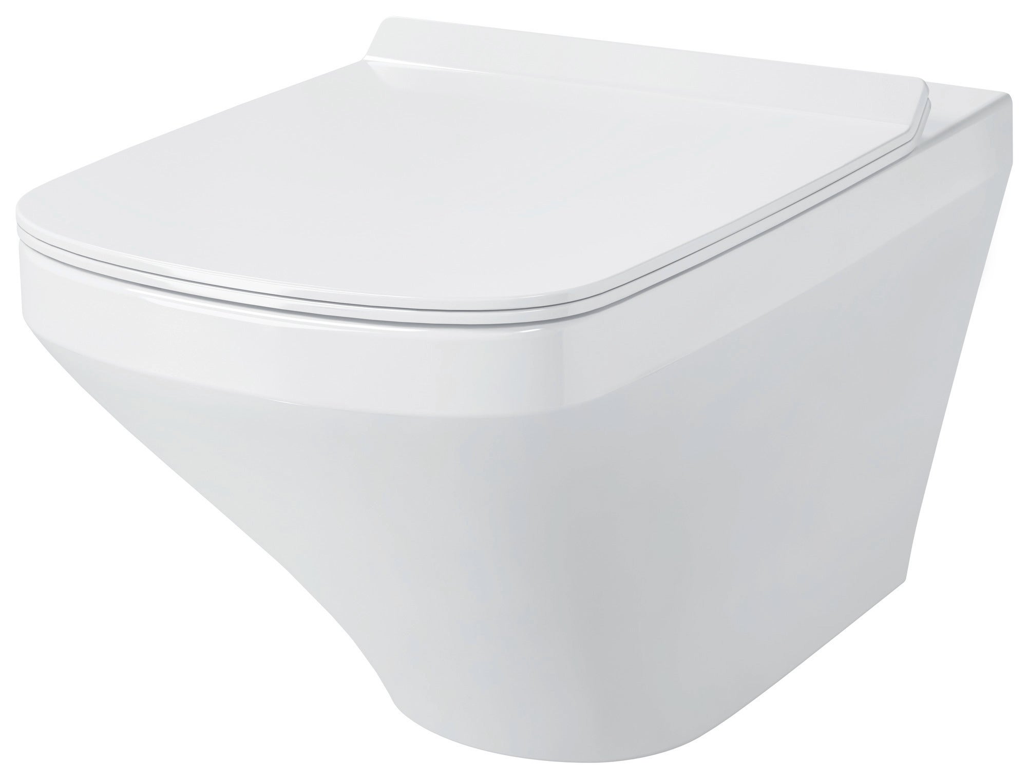 WC suspendu Duravit DuraStyle 54cm, à fond creux, sans bord, rimless ...