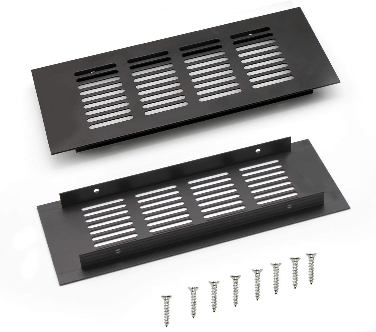 Set di 2 griglie di ventilazione in alluminio da incasso, angolate, da ...