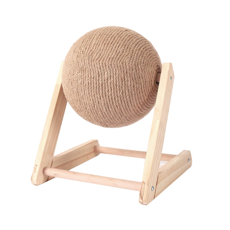 Griffoir en bois en forme de V pour chats, corde en sisal tressée à la ...