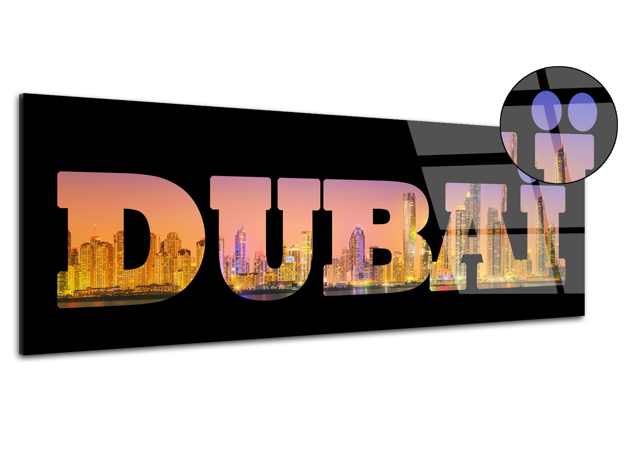 Tableau plexiglas deco lettrage Dubai | Leroy Merlin