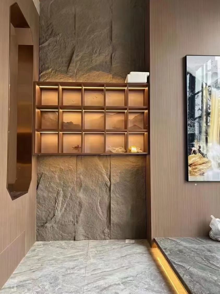 Panneau Décoratif Ardoise Rockstone en Polyuréthane - Effet Roche 3D ...