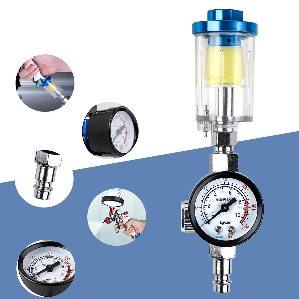 Regolatore di pressione della valvola di controllo dell'aria Pistola a spruzzo pneumatica da 1/4 ...