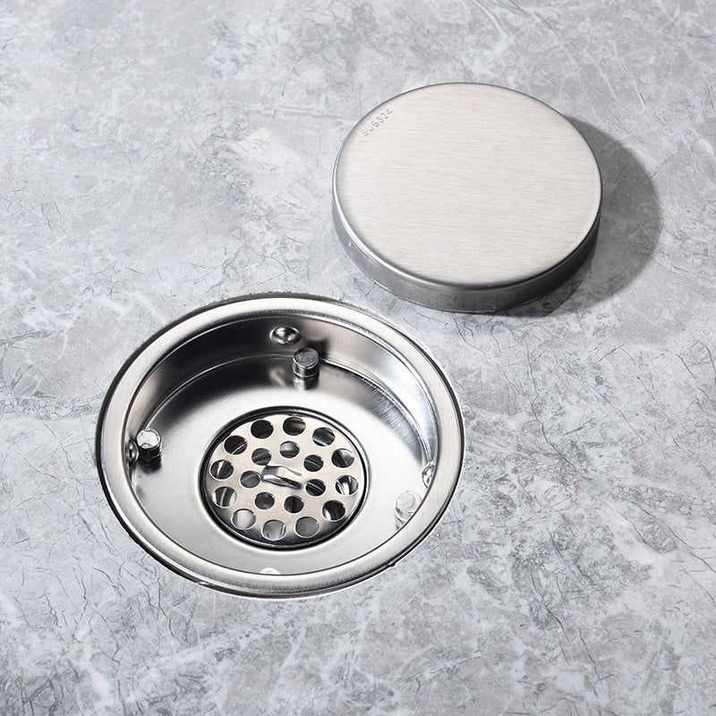 Siphon de sol rond en acier inoxydable 304, tuyau d'évacuation de salle ...