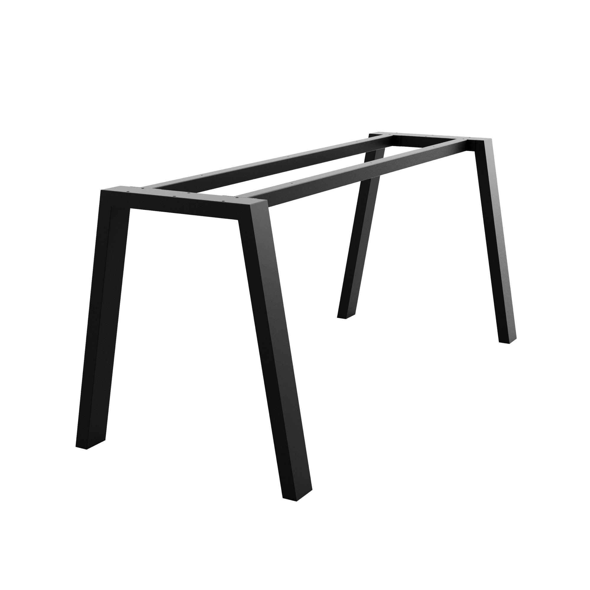 MetaloPro Thusia - Gambe da tavolo in metallo nero, a forma di trapezio ...