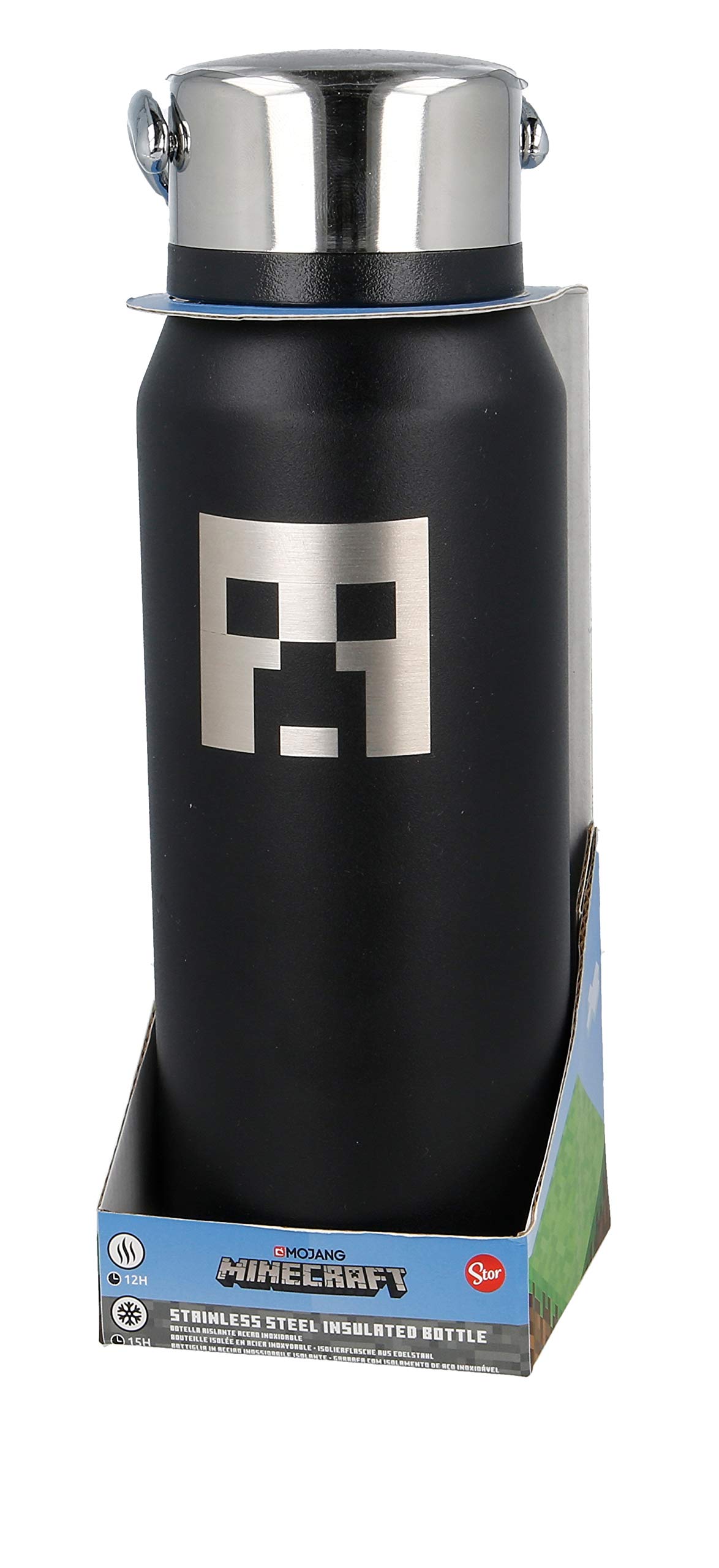 Stor Botella Termo Hugo Acero INOXIDABLE 505 ML Minecraft, Metallo ...