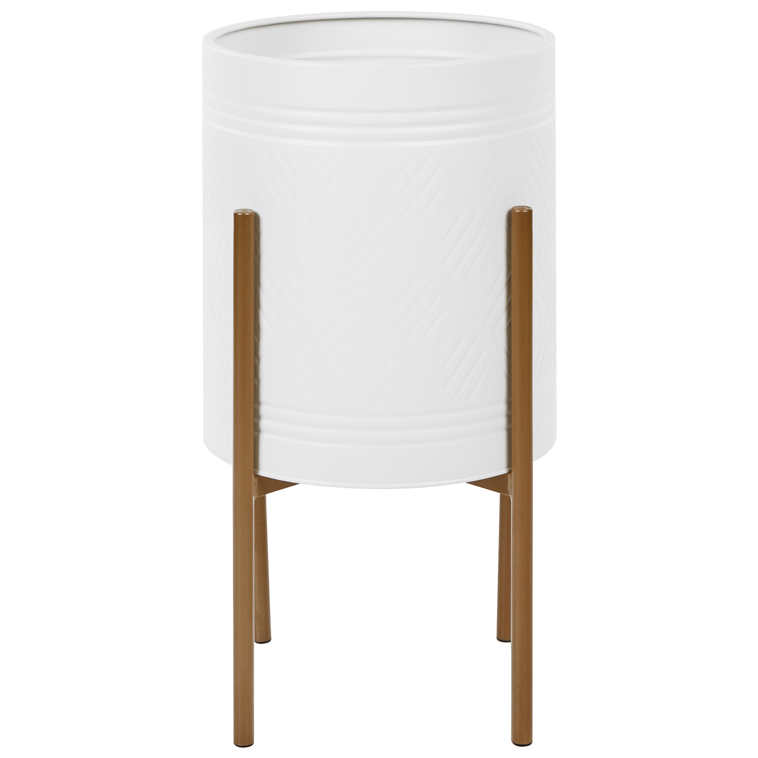 Cache-pot sur pied ASTILLBE Métal 31 cm Blanc | Leroy Merlin