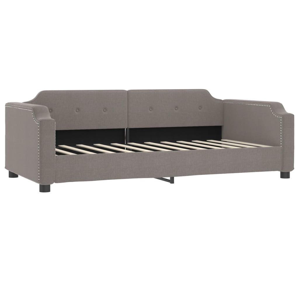 Lit simple | Lit adulte | Lit de repos sans matelas taupe 80x200 cm ...