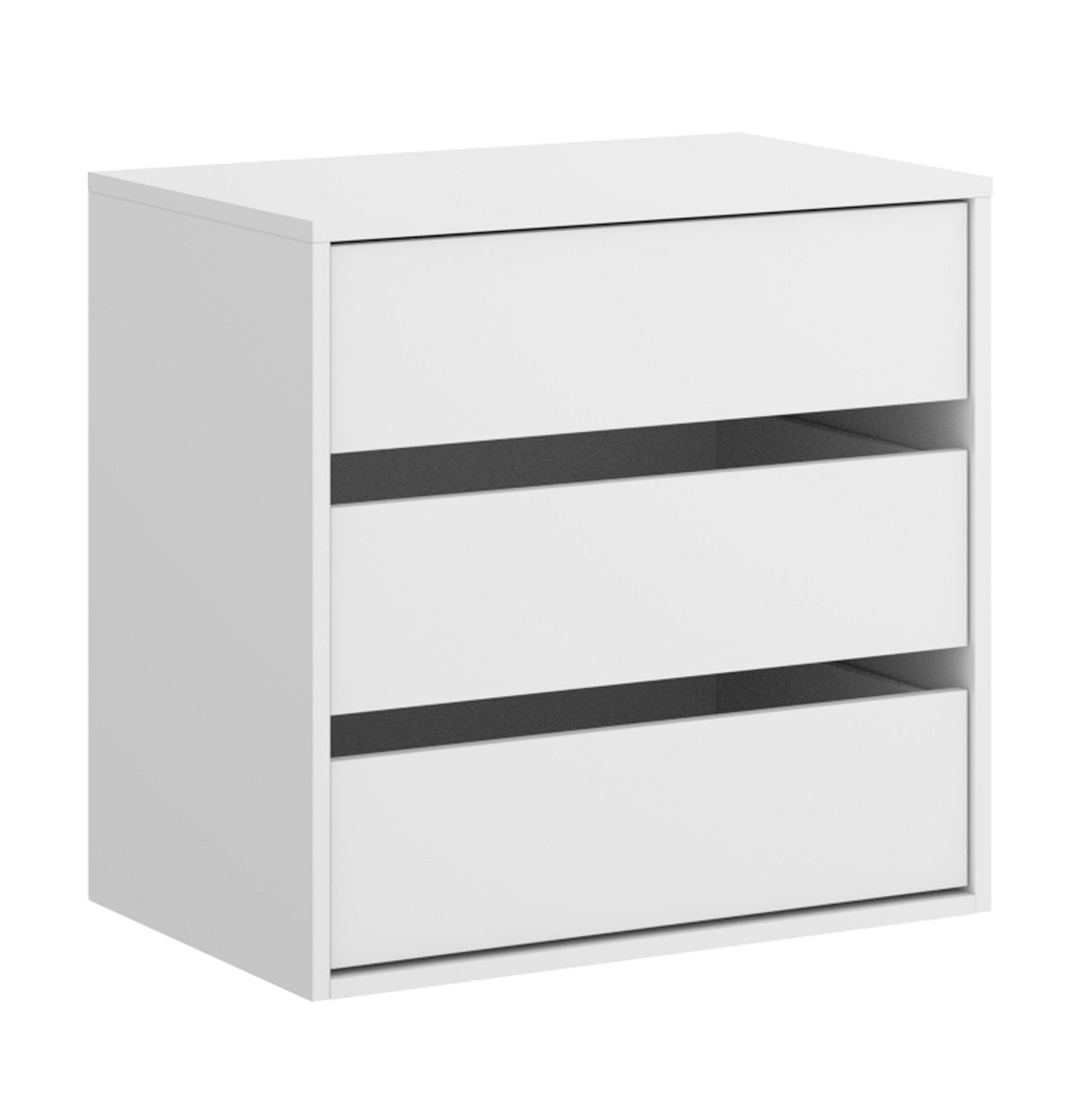 Commode à 3 tiroirs pour armoire coloris blanc - Longueur 60 x ...