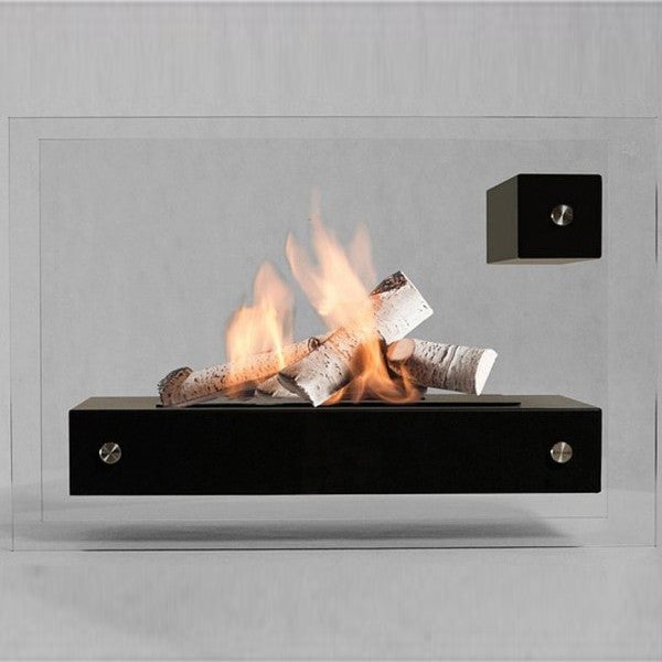 APO GLASS-B - Cheminée bio autoportante de différentes couleurs - Noir ...