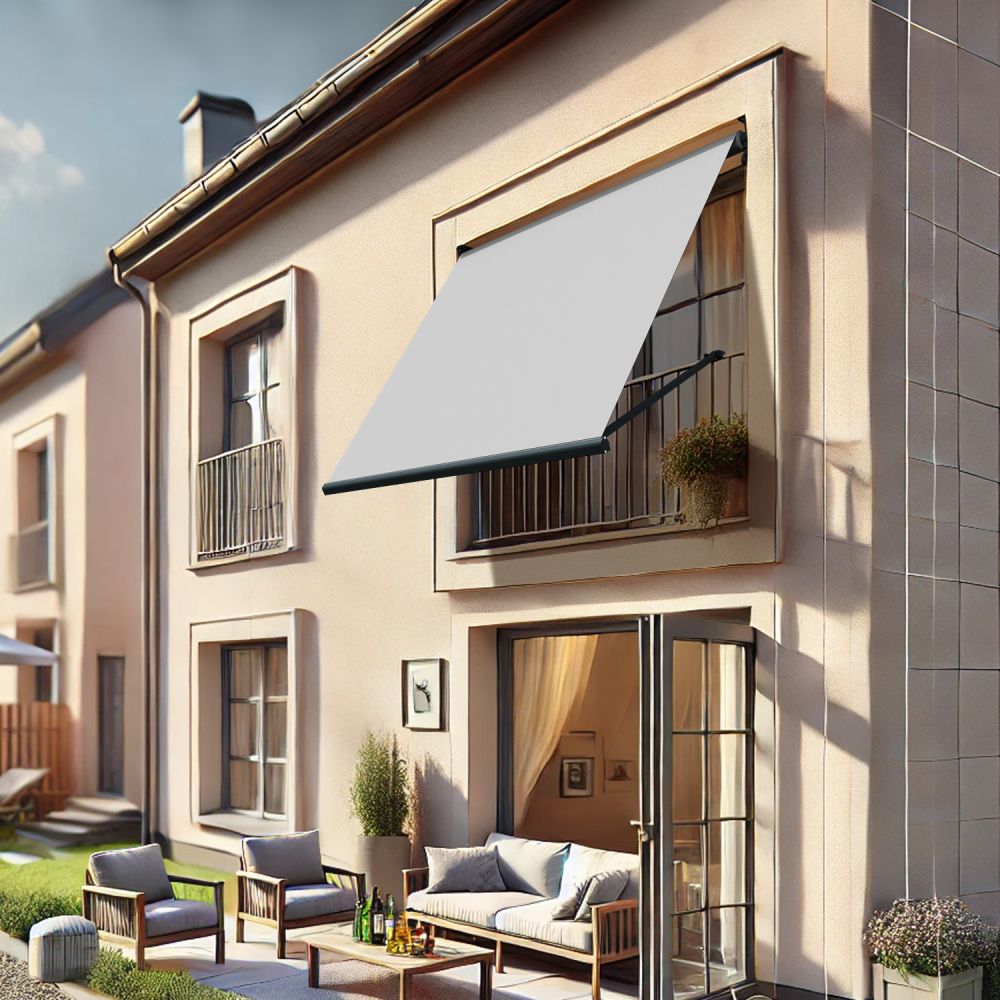 SIENNE - Store de balcon (Gris clair - Gris anthracite RAL7016ST - 3 ...