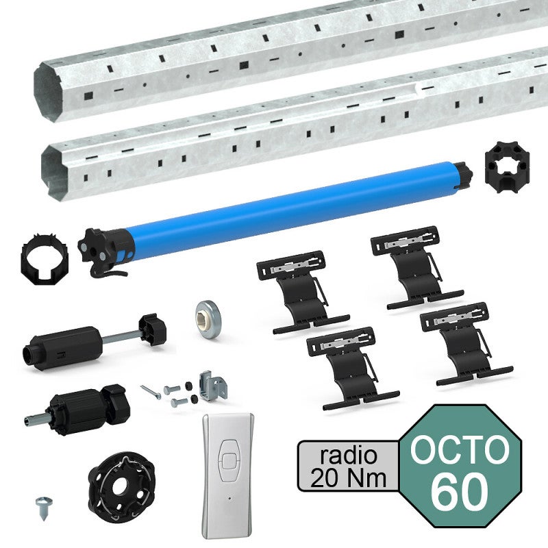 Kit de motorisation radio pour volet roulant 40 kg - tube OCTO Ø 60 mm - 20 Nm | Leroy Merlin