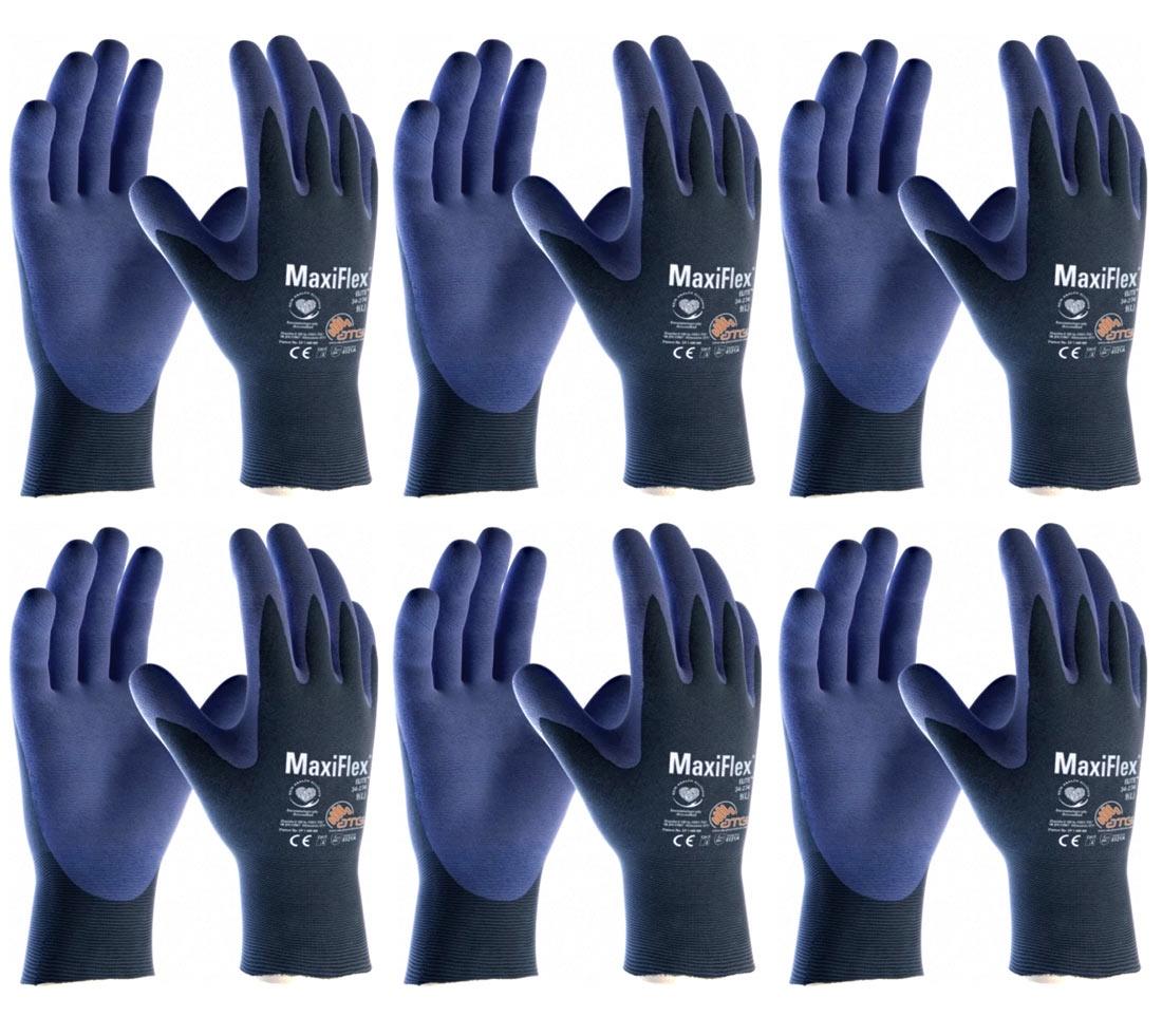6 pares de guantes de trabajo ATG MaxiFlex® Elite™ 64-274 (Talla 7 ...