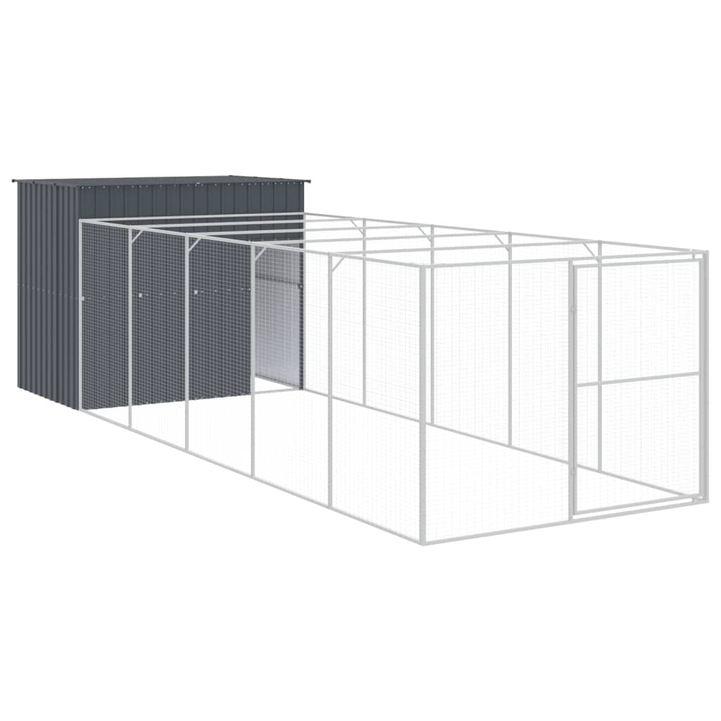 Niche pour chien avec cour 214 x 661 x 181 cm anthracite 02_0043484 ...
