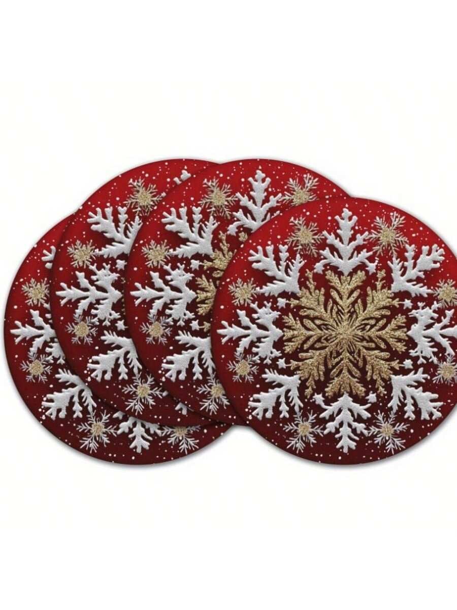 1 set de table de Noël en silicone | Set de table rond avec motif Père ...