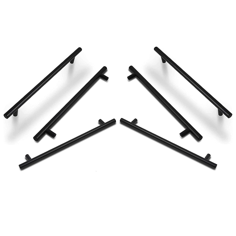 Juego de 6 tiradores de acero inoxidable negro para armarios de cocina ...
