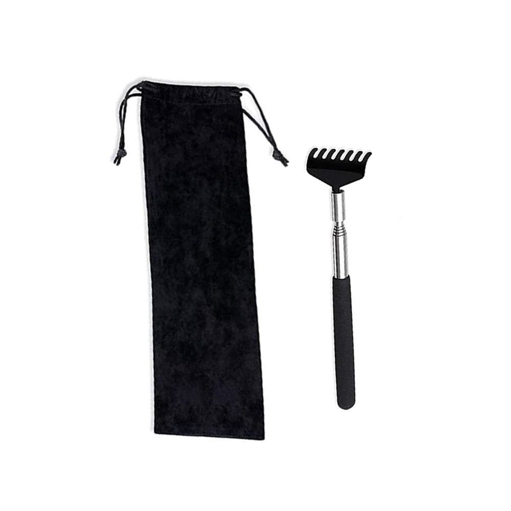 Gratte-dos rétractable - Noir - Acier inoxydable - Gratte-dos ...