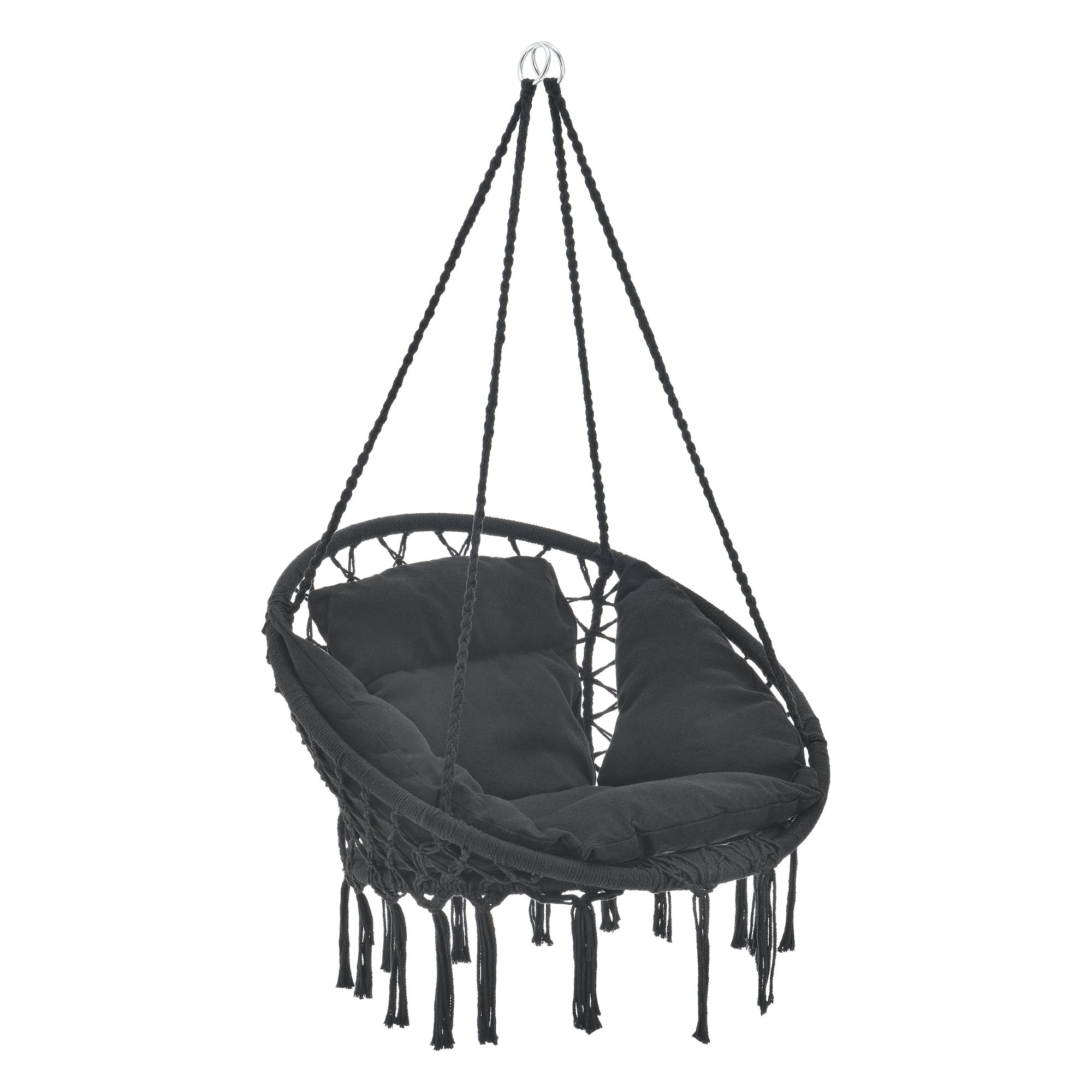 Hamac siège rond avec coussin chaise suspendue diamètre d'assise 60 cm ...