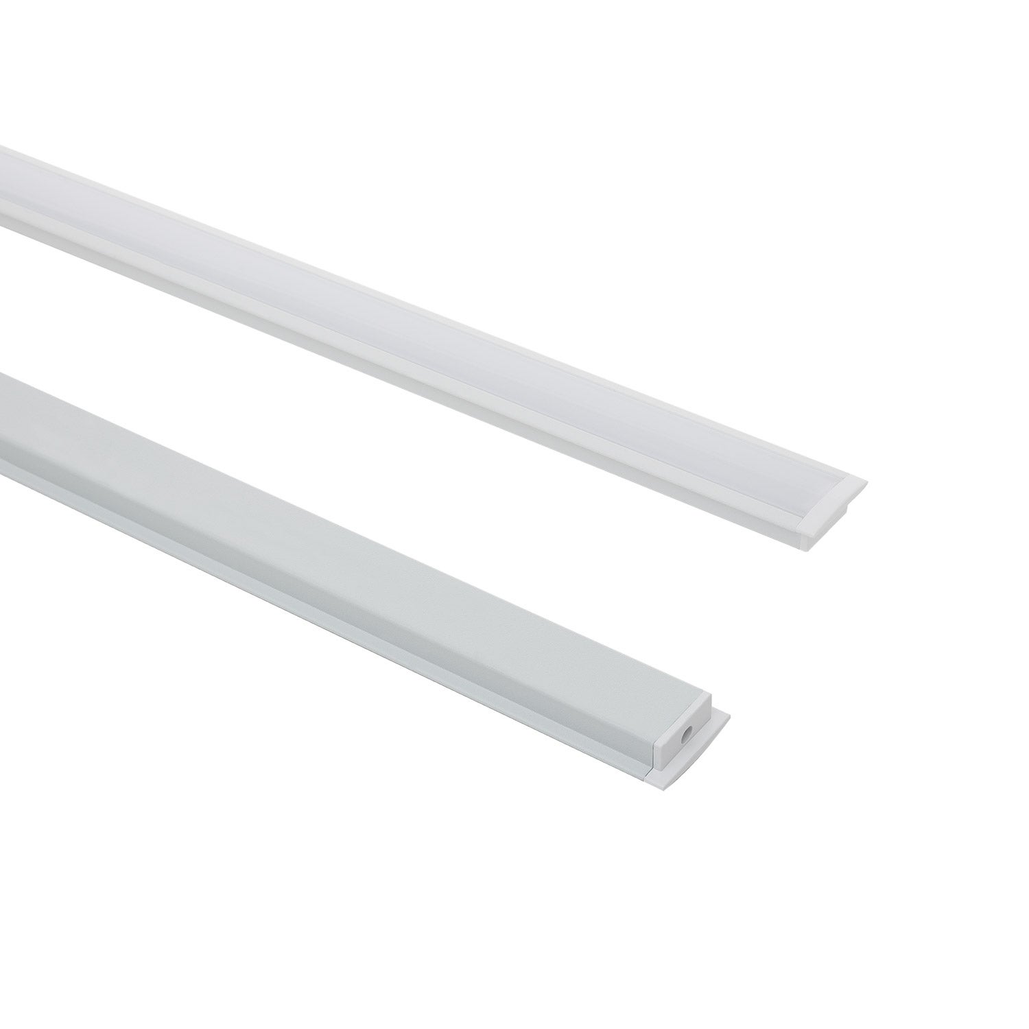 Ledkia Perfil Aluminio Empotrable para Tiras LED hasta 12 mm Aluminio 2 ...