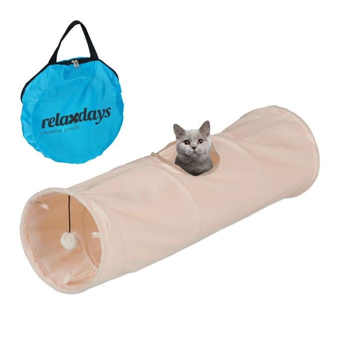 Tunnel pliable pour chat avec peluche | Leroy Merlin