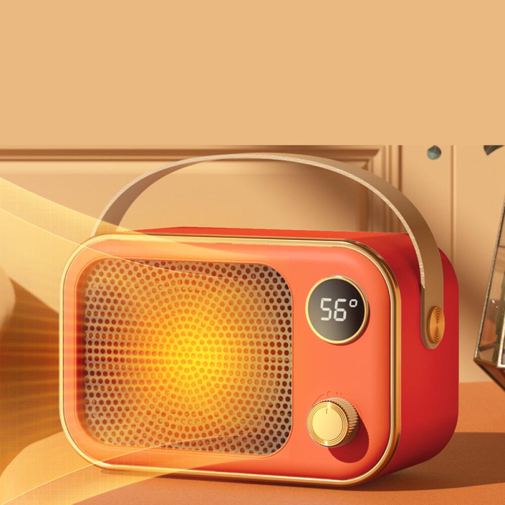 Calefactor eléctrico cerámico PTC color naranja, tipo doméstico ...