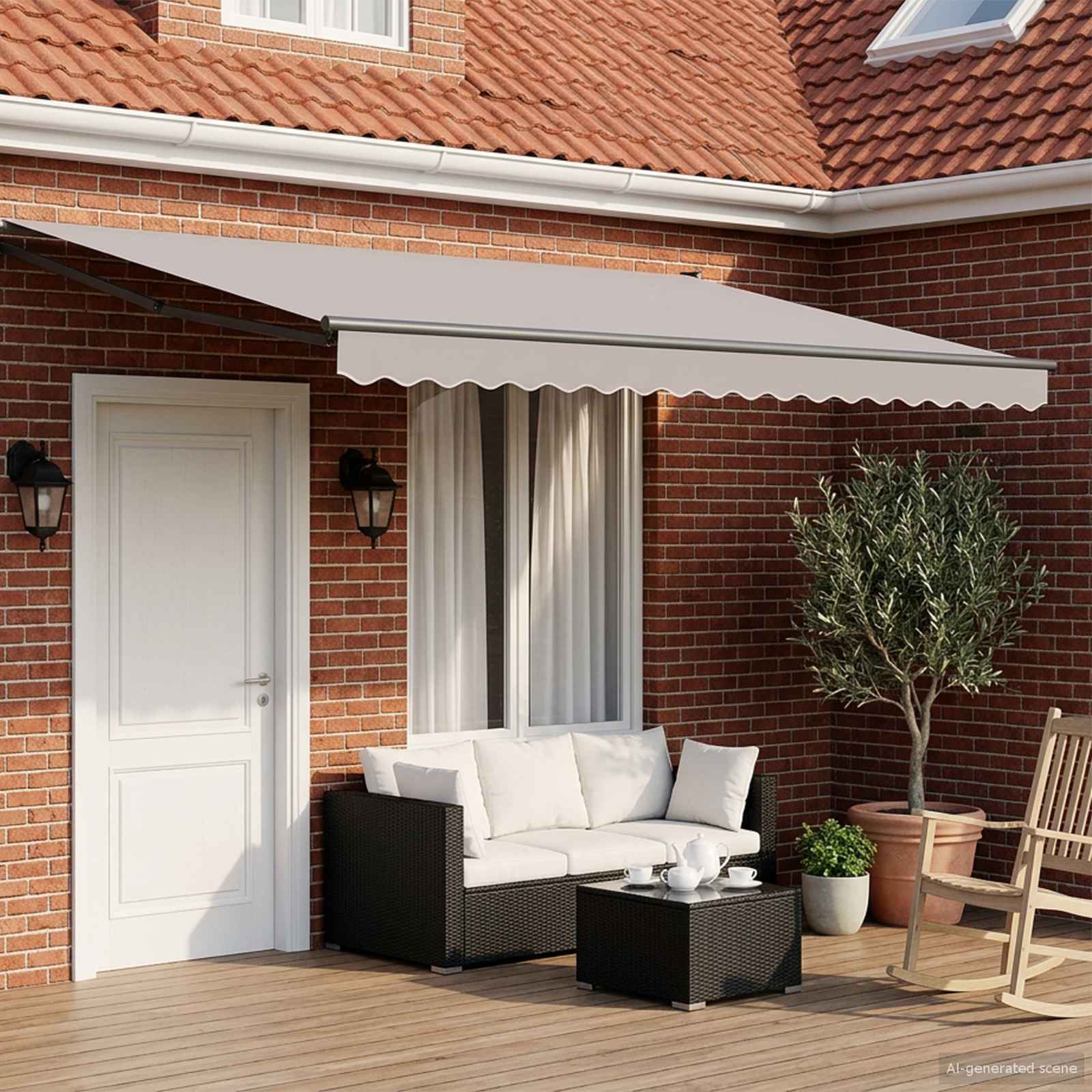 Store rétractable manuel avec LEDs 5 x 3 m | Leroy Merlin
