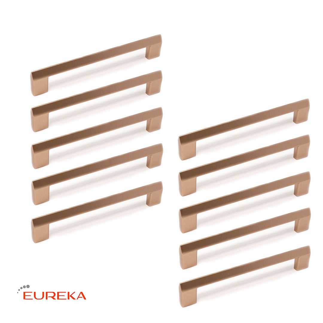 Lot de 10 poignées de meuble Cremona Aluminium, Cuivré entraxe 160mm ...