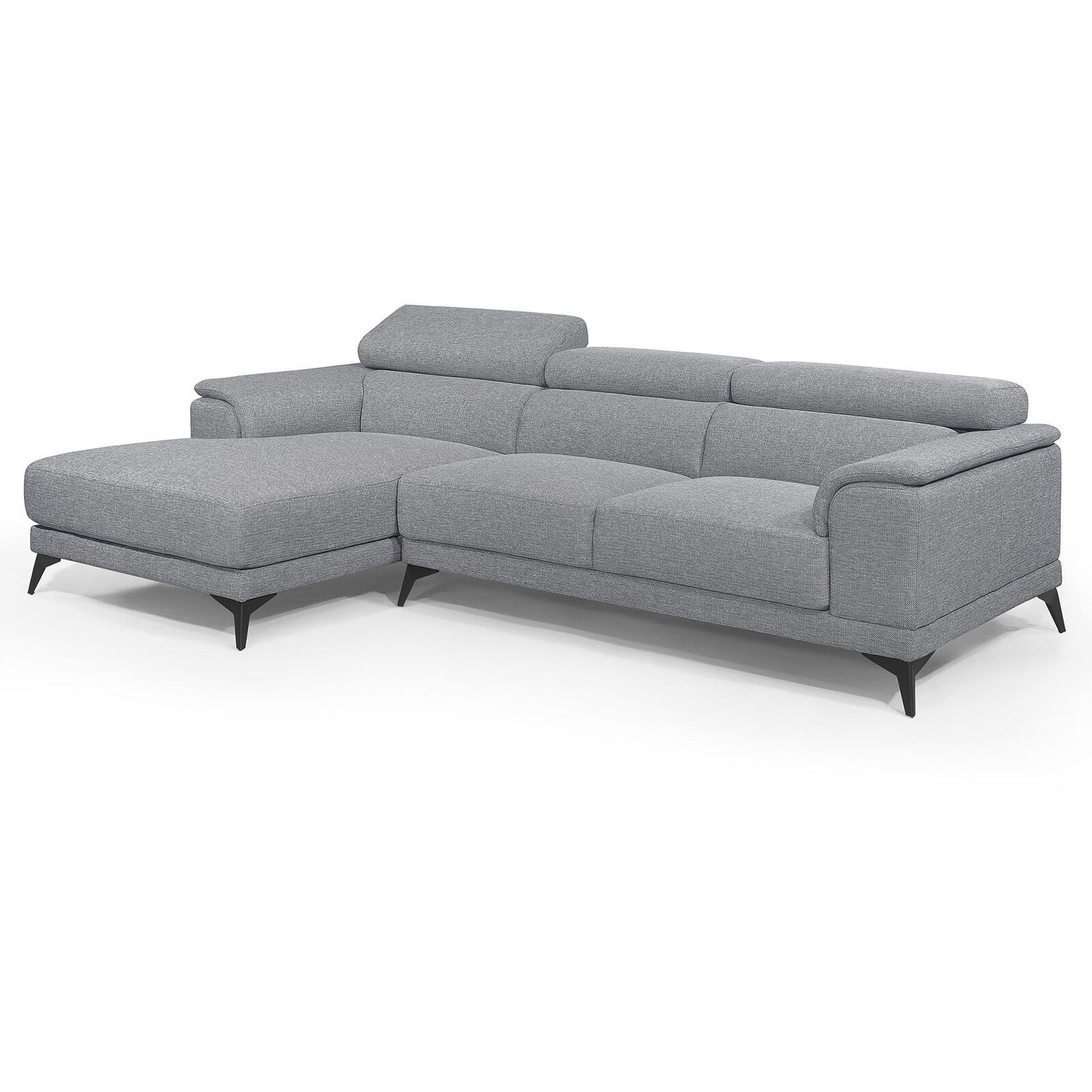 Canapé angle gauche c124 avec têtière en tissu | Leroy Merlin