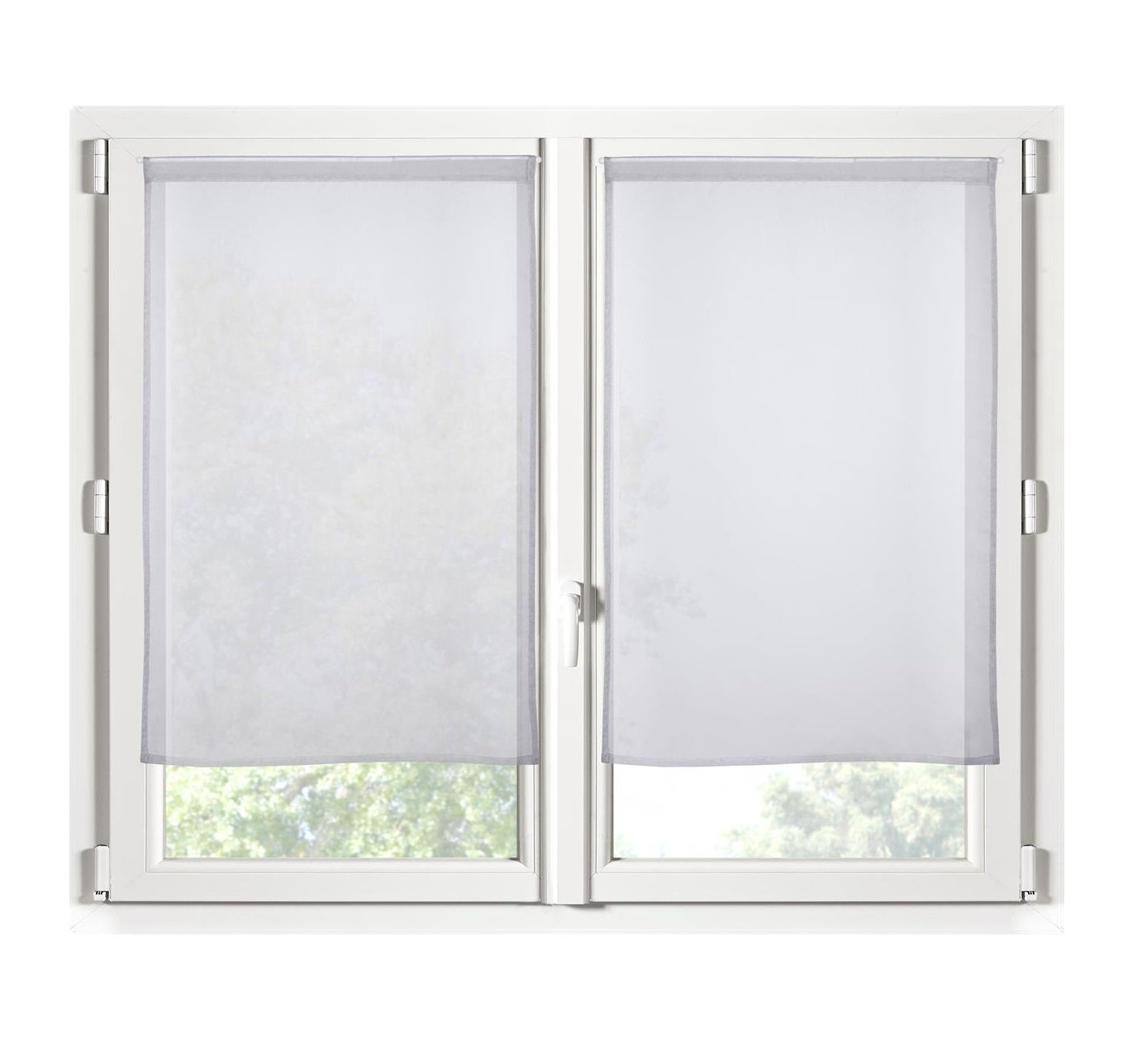 Paire de Rideaux Voile brise bise 70 x 200 cm Gris | Leroy Merlin