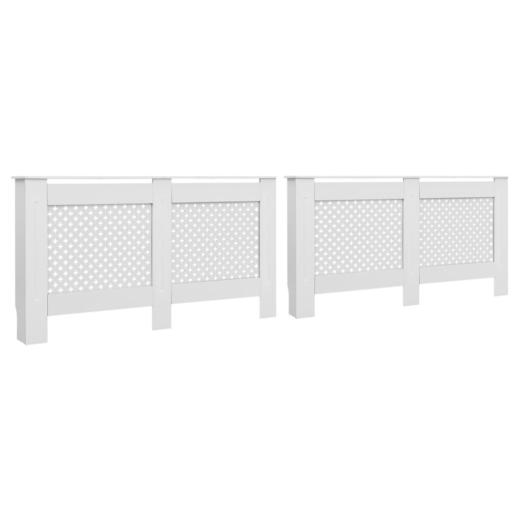 Cache-radiateurs 2 pcs Blanc 152x19x81,5 cm MDF | Leroy Merlin