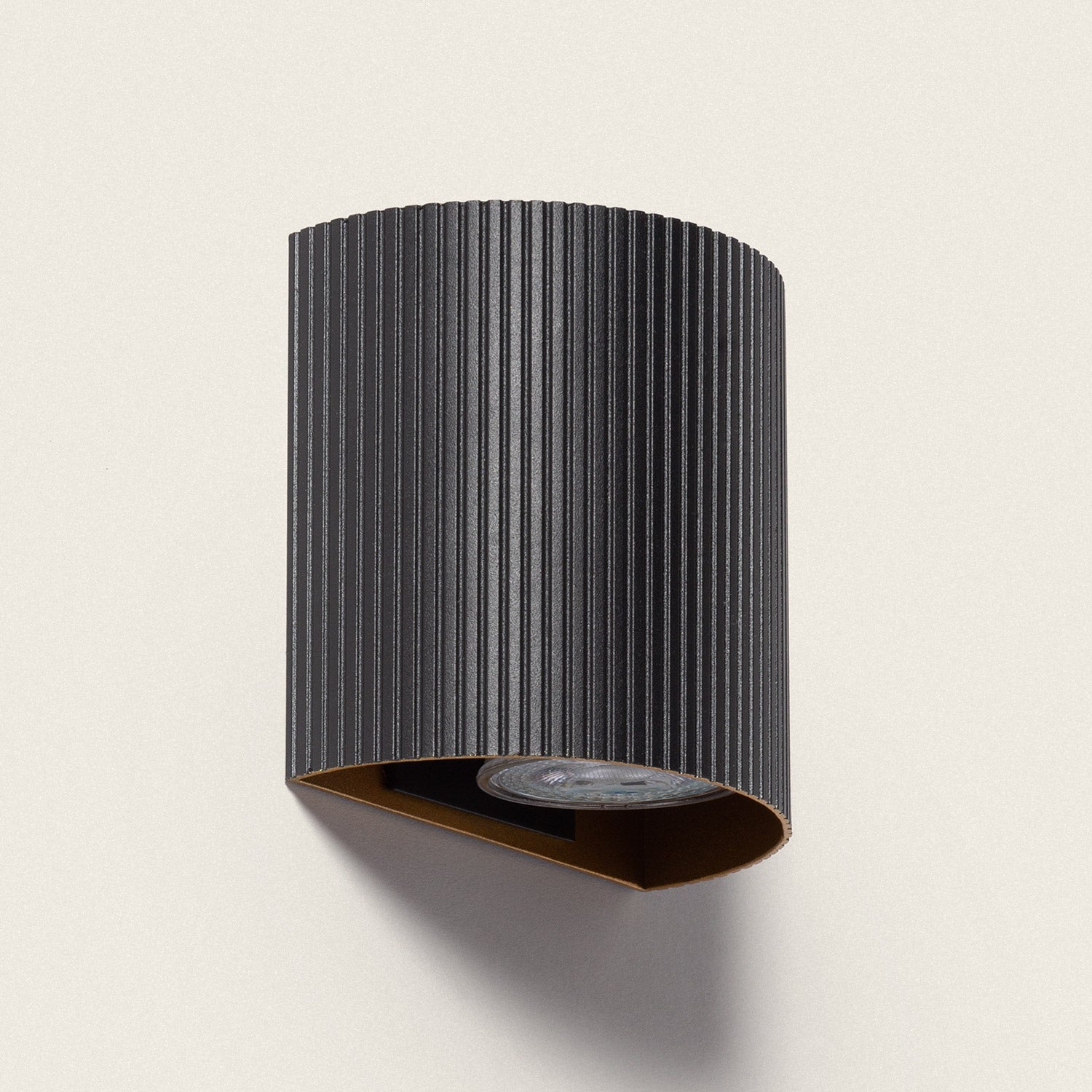 Aplique de Pared Aluminio Aritz, Negro, Aluminio, GU10, IP20, 102 mm x ...