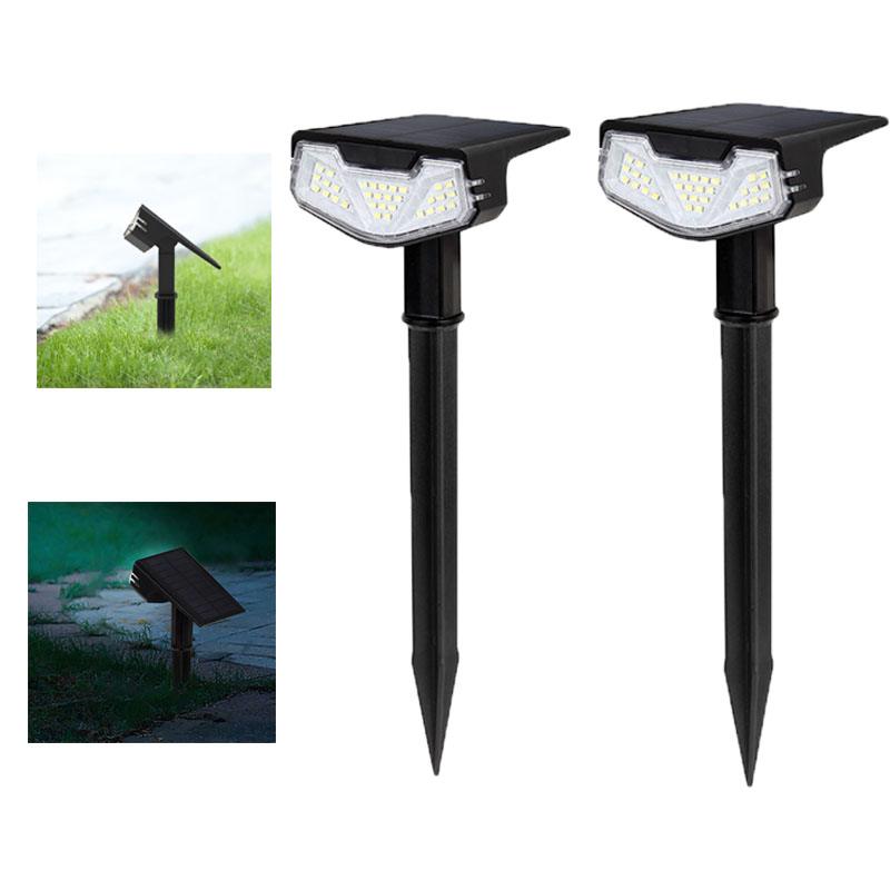 Confezione da 2 luci solari da giardino, luci da esterno impermeabili ...