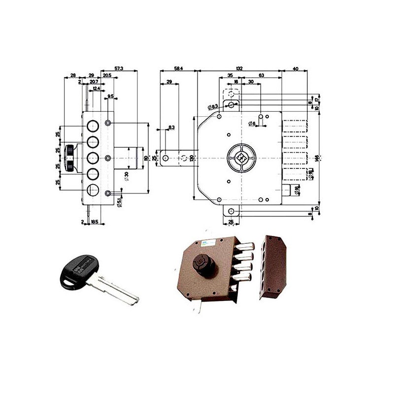 Mottura Serratura Sicurezza Quintupla Sx Pompa 30651 | Leroy Merlin