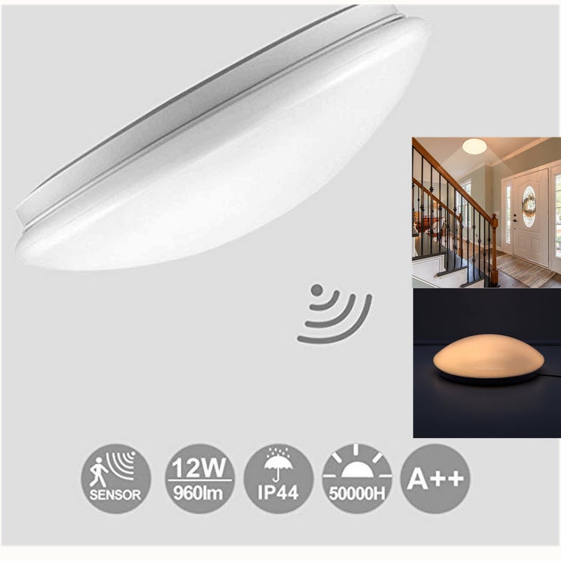 Plafonnier à detecteur Plafonnier avec détecteur de mouvement Lampe de ...