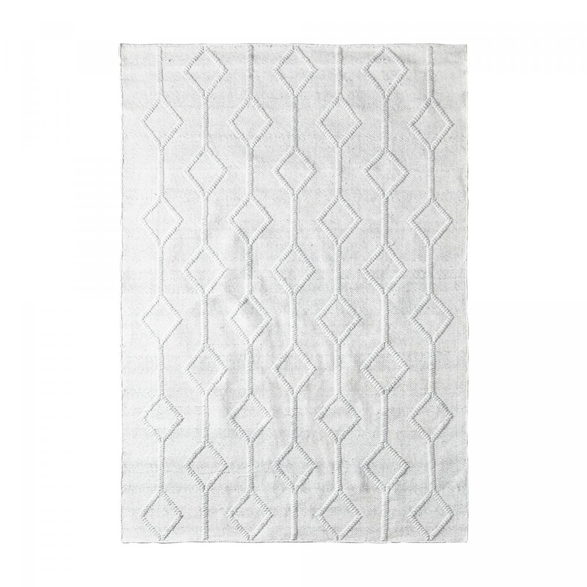 Tapis salon 200x300 fait à la main en PVC gris rectangle motif faux uni ...