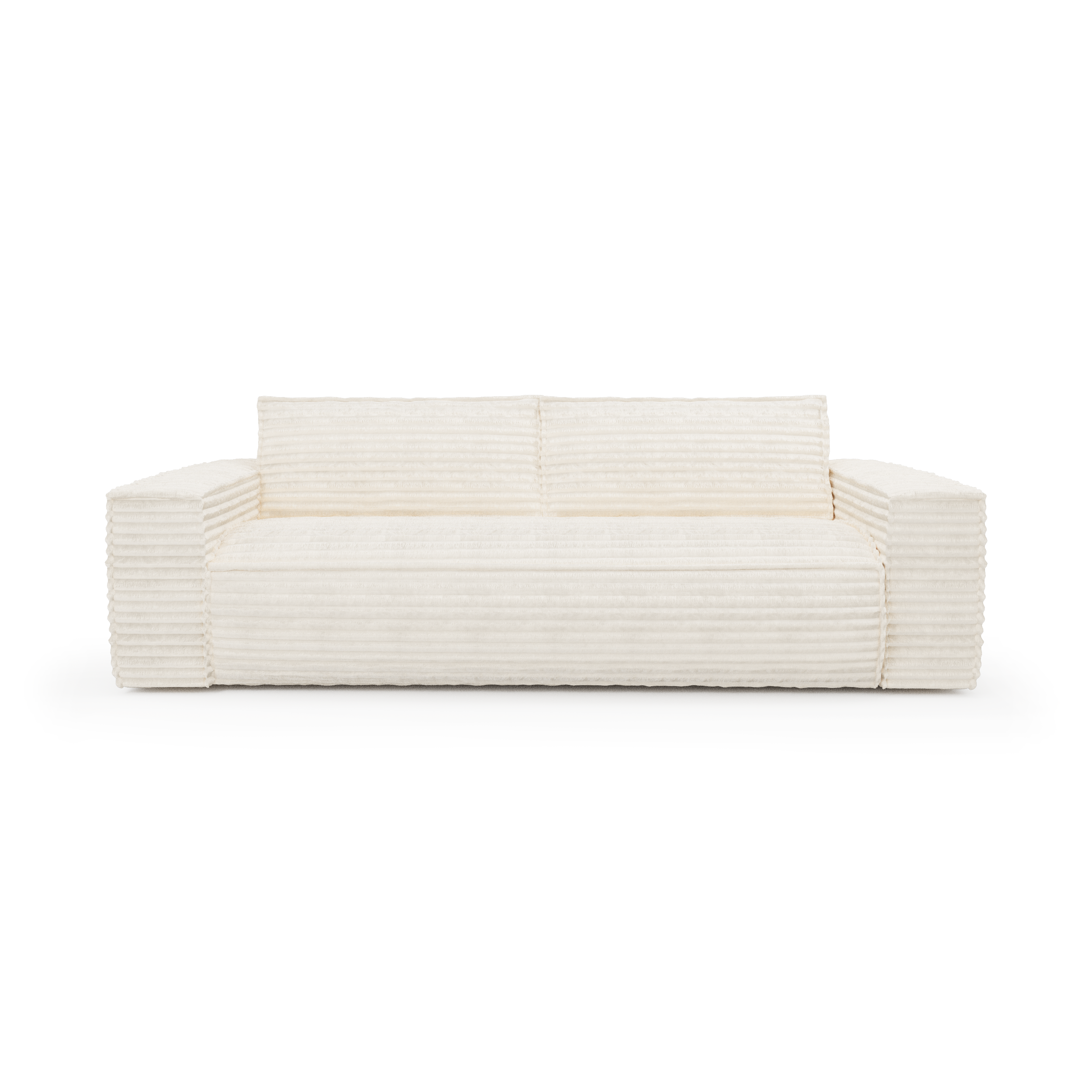 Canapé convertible express dunlopillo velours côtelé XXL crème 140cm ...