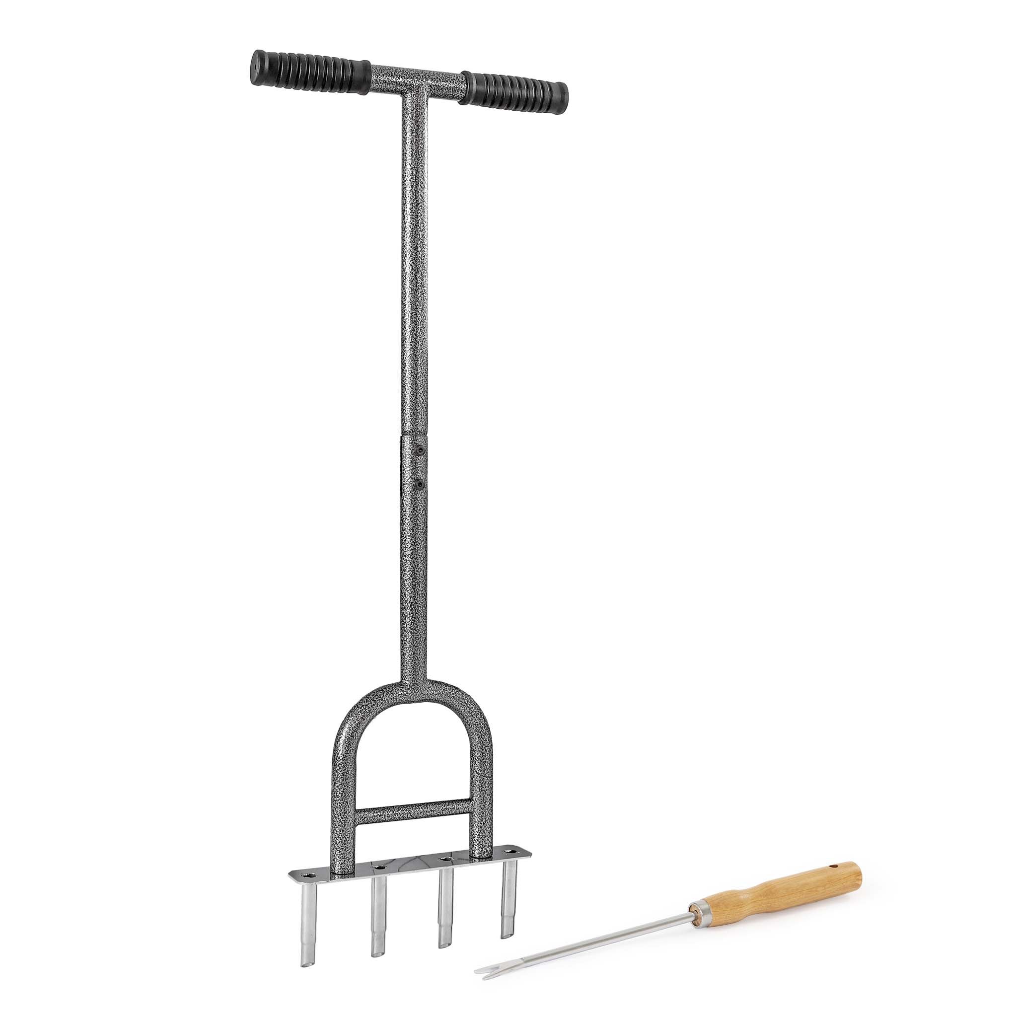 Wiltec Scarificateur de pelouse manuel – 4 pics en acier inox ...