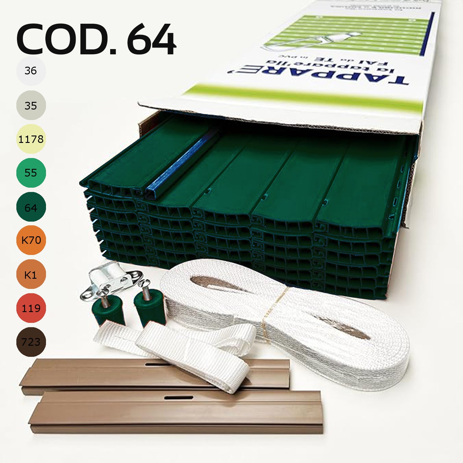 Kit Tapparella in PVC- Fai da te.100 X 250 H -Col.64 Made in Italy ...