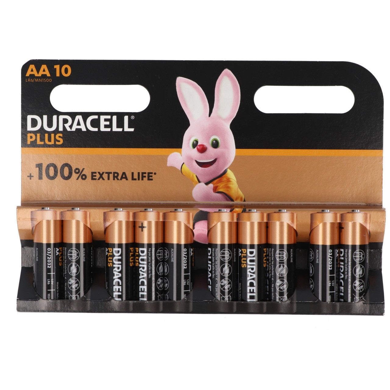 Pile alcaline Duracell, Mignon, AA, LR06, 1,5 V Plus, durée de vie ...