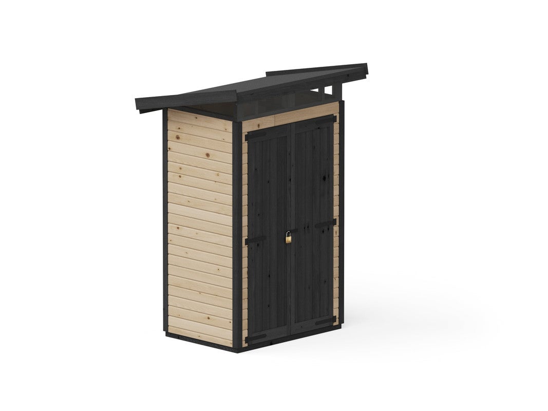 Upyard Abri de Jardin Strongbox S - Robuste Cabane à Outils en Bois, 127x87 cm, Marron | Leroy ...