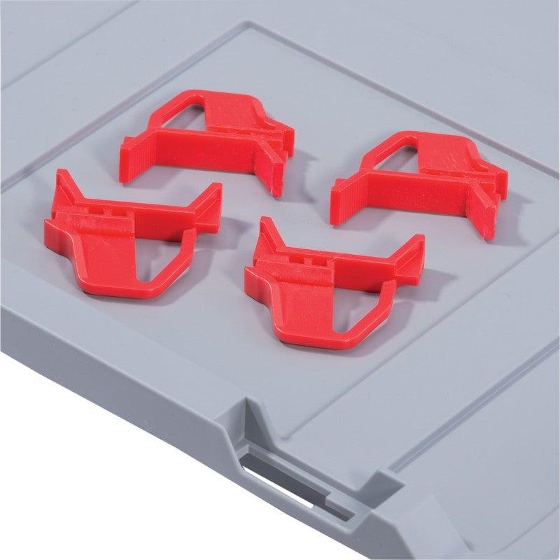 Clips pour Boite EuroBox ,rouge (VE4St.) | Leroy Merlin