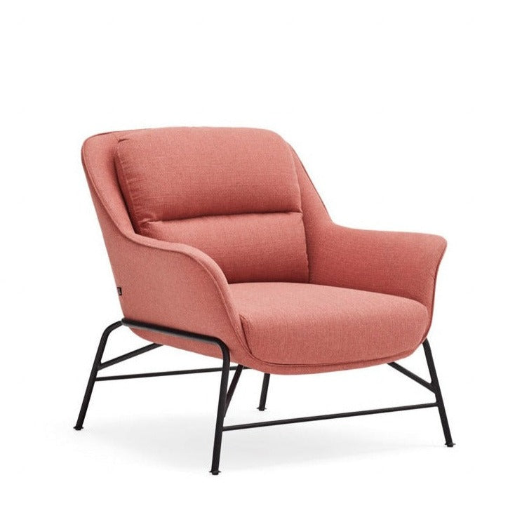 Fauteuil moderne avec accoudoirs en tissu corail 91x86 h43 cm | Leroy Merlin