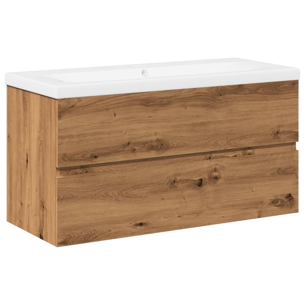 Armoire lavabo avec bassin intégré chêne artisanal | Leroy Merlin