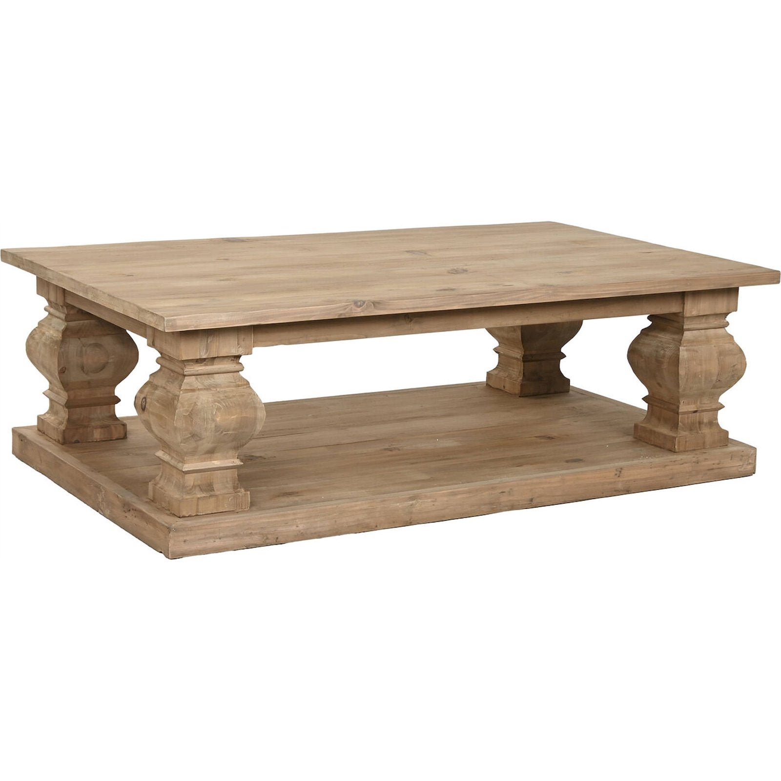 Table basse en bois recyclé esprit shabby chic 152 x 91 x 48 cm bois ...
