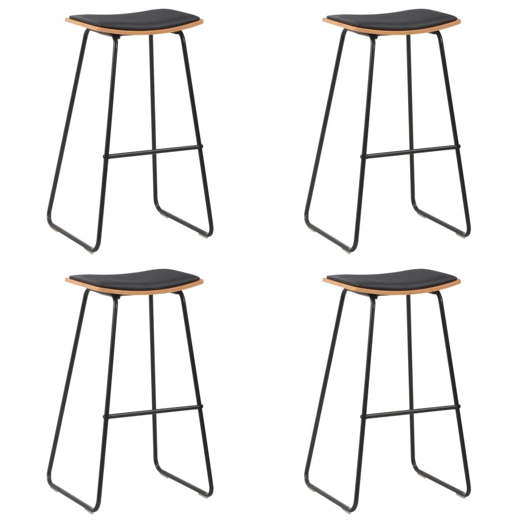 Lot de 4 Tabourets de bar | Chaise haute | Tabouret Haut noir ...