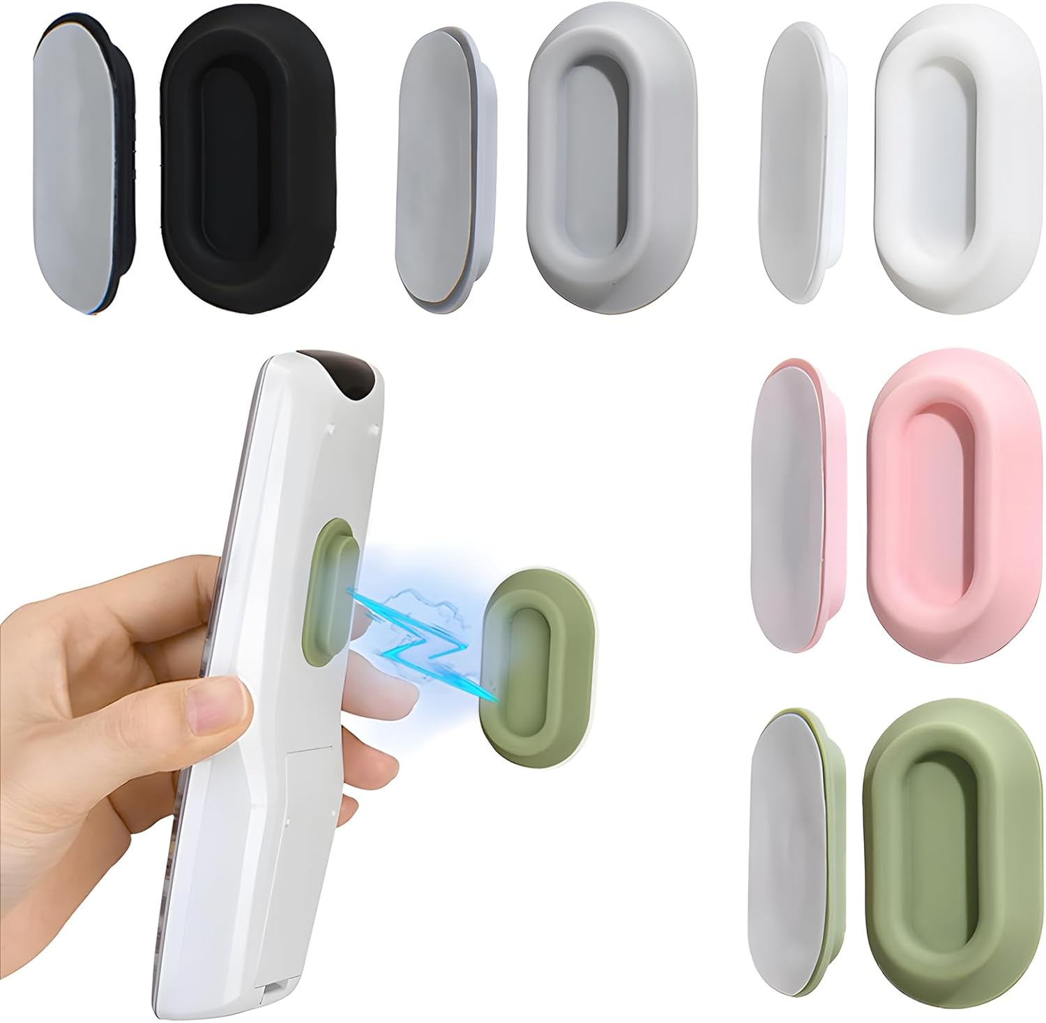 Lot de 5 supports de télécommande magnétiques améliorés, en silicone ...