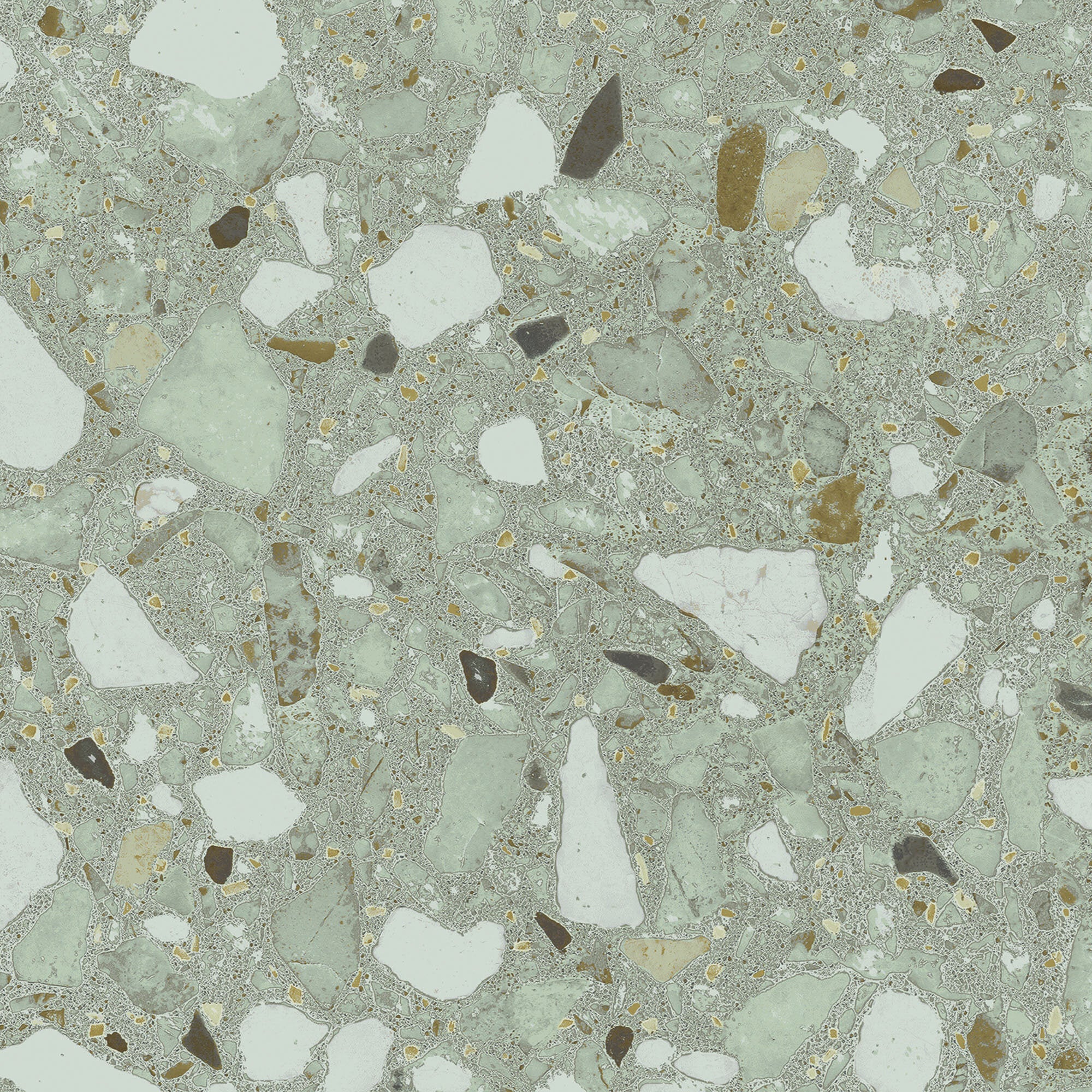 Grès émaillé - DANDY TERRAZZO - Terrazzo green - 20x20 | Leroy Merlin